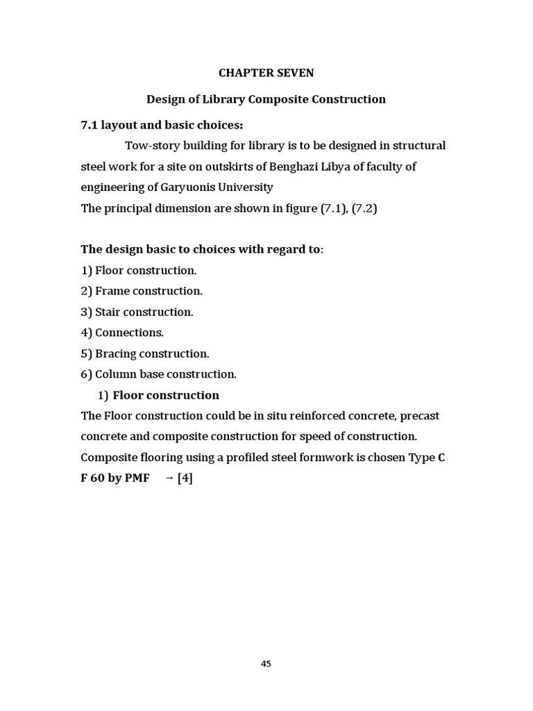 Design of Library Composite Construction | Download Free PDF | Bending ...