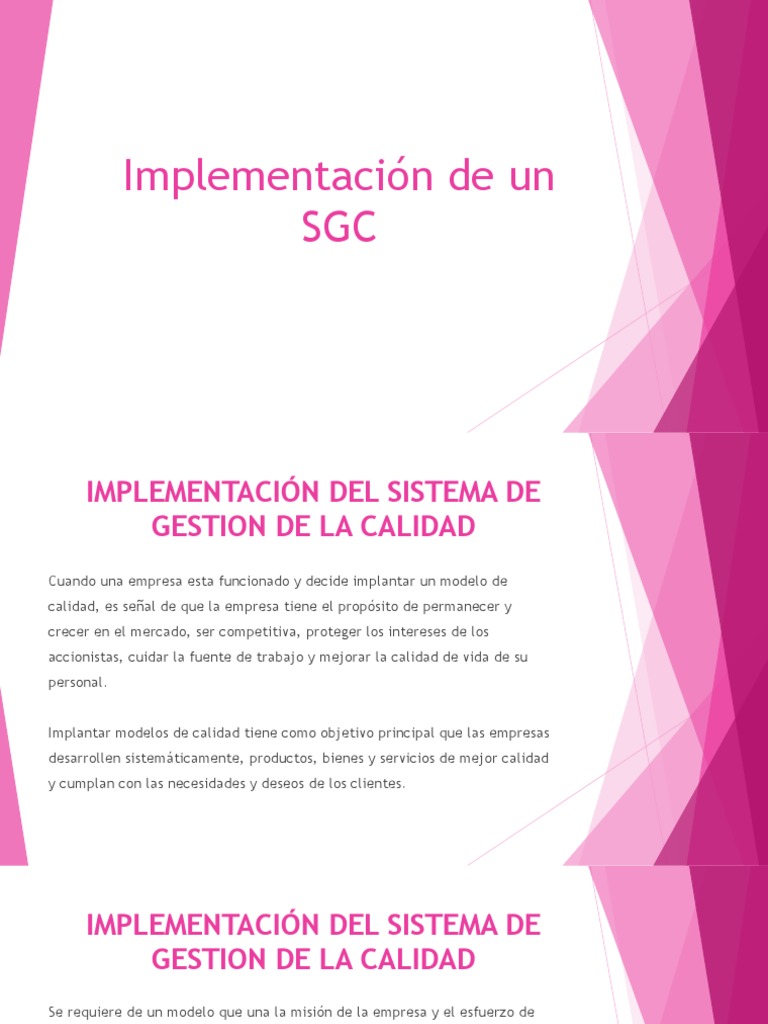 Implementacion de Un SGC | PDF | Calidad (comercial) | Gestión de la ...