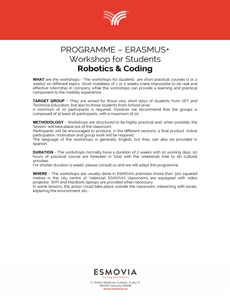 Robotics and Coding Workshop: A 2-Week Practical Course for Students ...