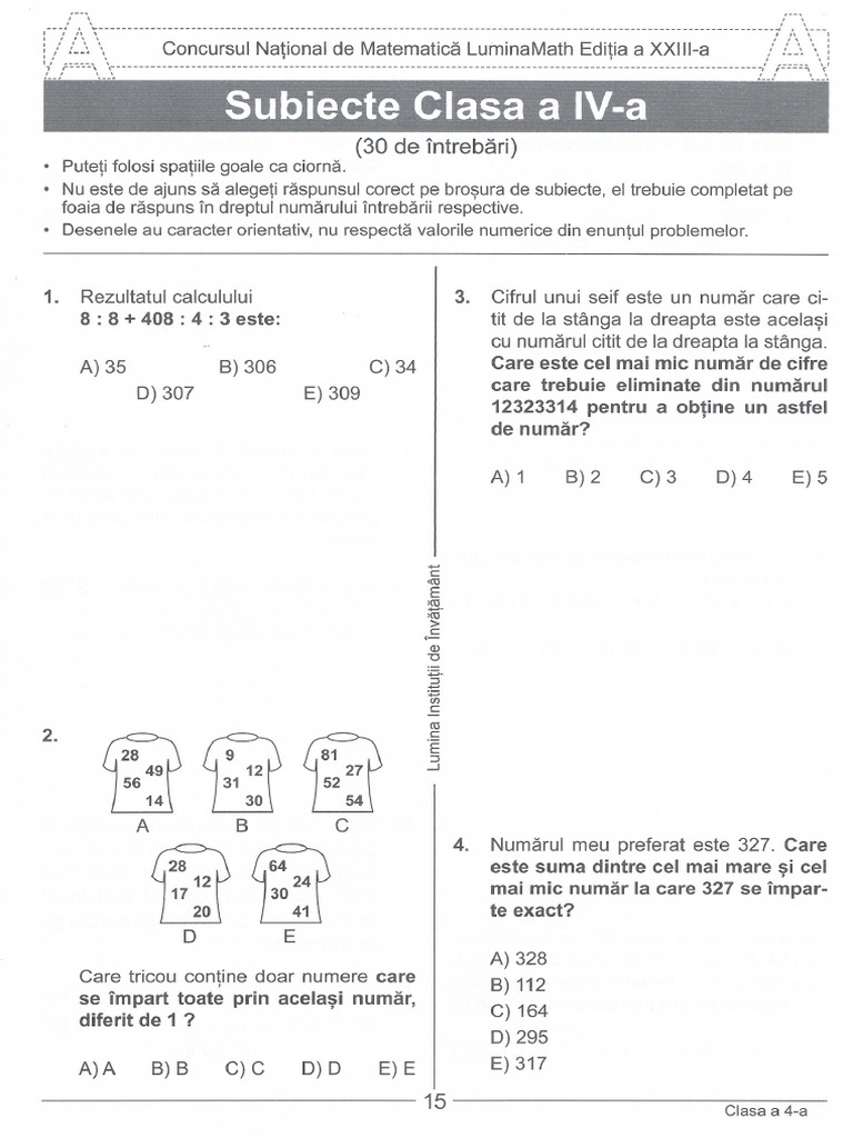 Lumina Math 2019 | PDF