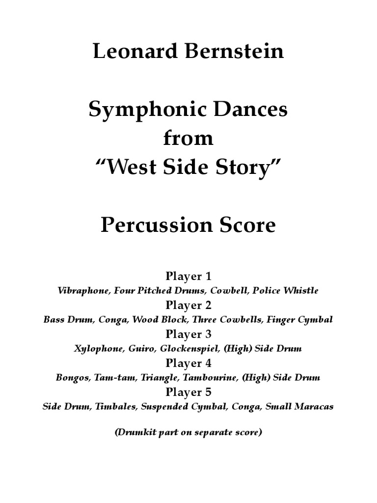 Mambo Percussion Score 1 | PDF