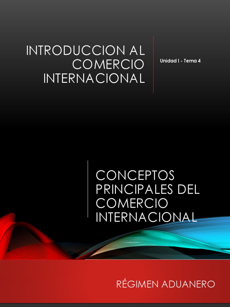 Conceptos Principales Del Comercio Internacional | PDF | aduana | Arancel