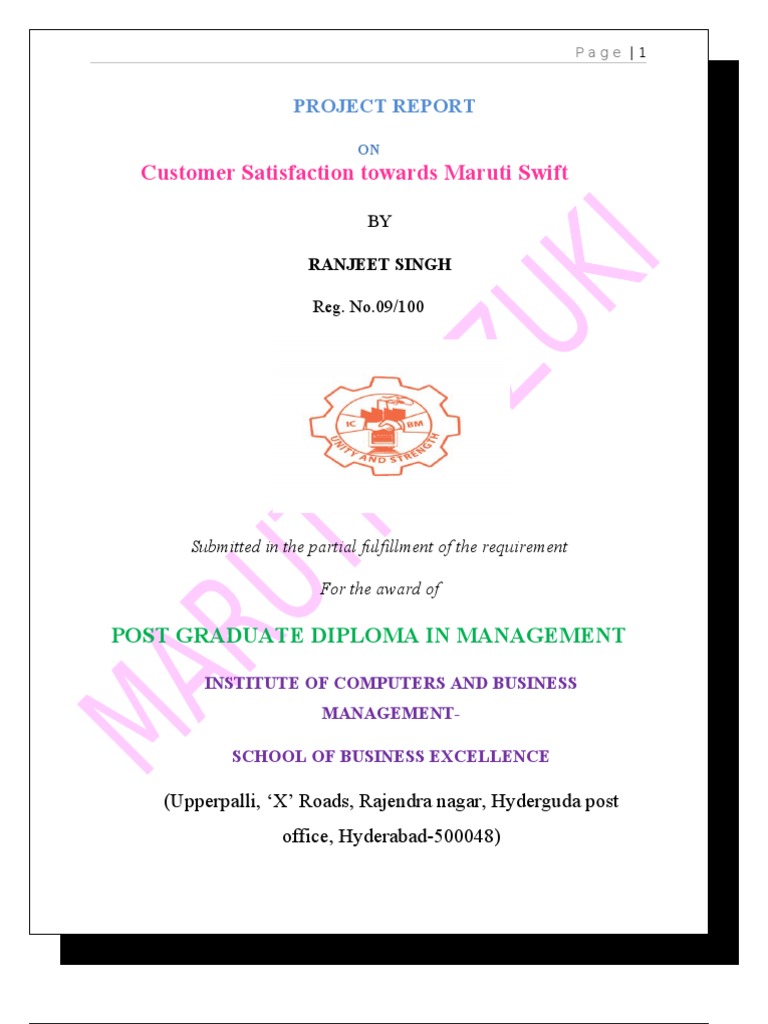 Maruti Suzuki Swift Project | PDF | Vehicles | Transportation Engineering