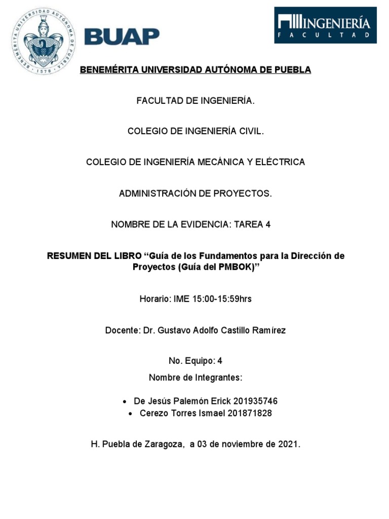 Resumen Libro PM Book | PDF | Calidad (comercial) | Planificación