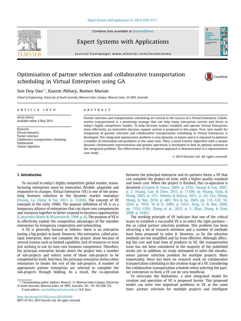 ESA - 2014 - Dao - Optimisation of Partner Selection and Collaborative Transportation Scheduling ...