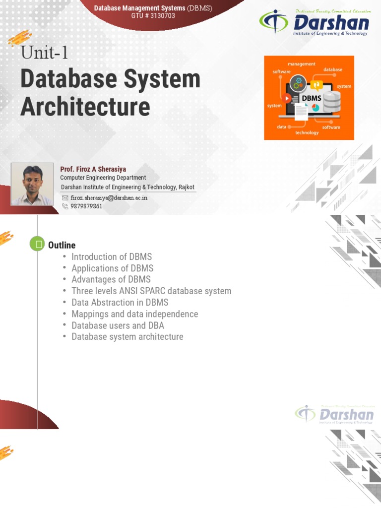 DBMS Unit 1 Database System Architecture GTU Study Material ... DBMS Unit 1 Database System Architecture GTU Study Material ...