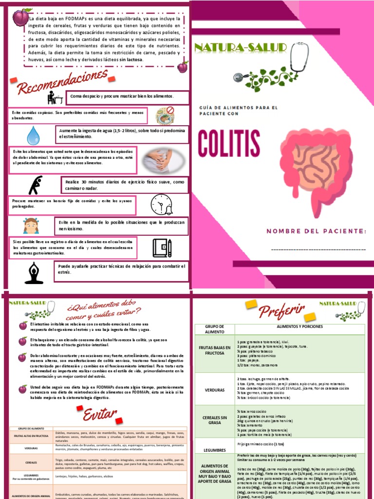 Guia de Alimentos para Pacientes Con Colitis Menu S Book 2 | PDF ...