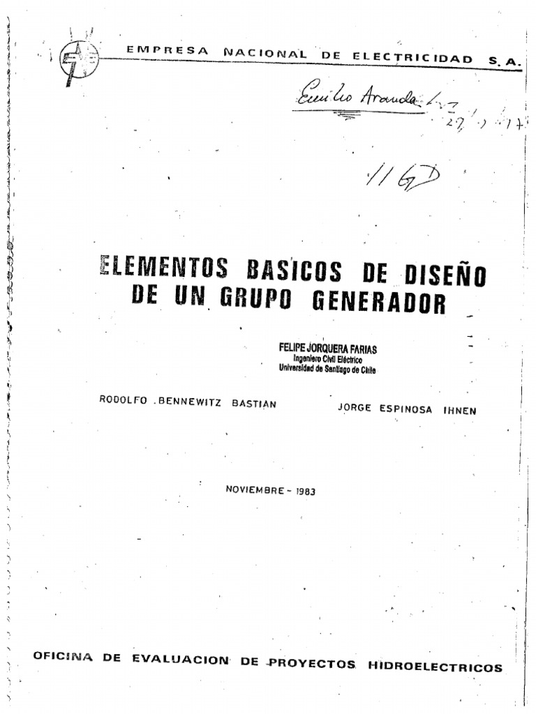 Ebook - Elementos Básicos de Diseño de Un Grupo de Generador | PDF