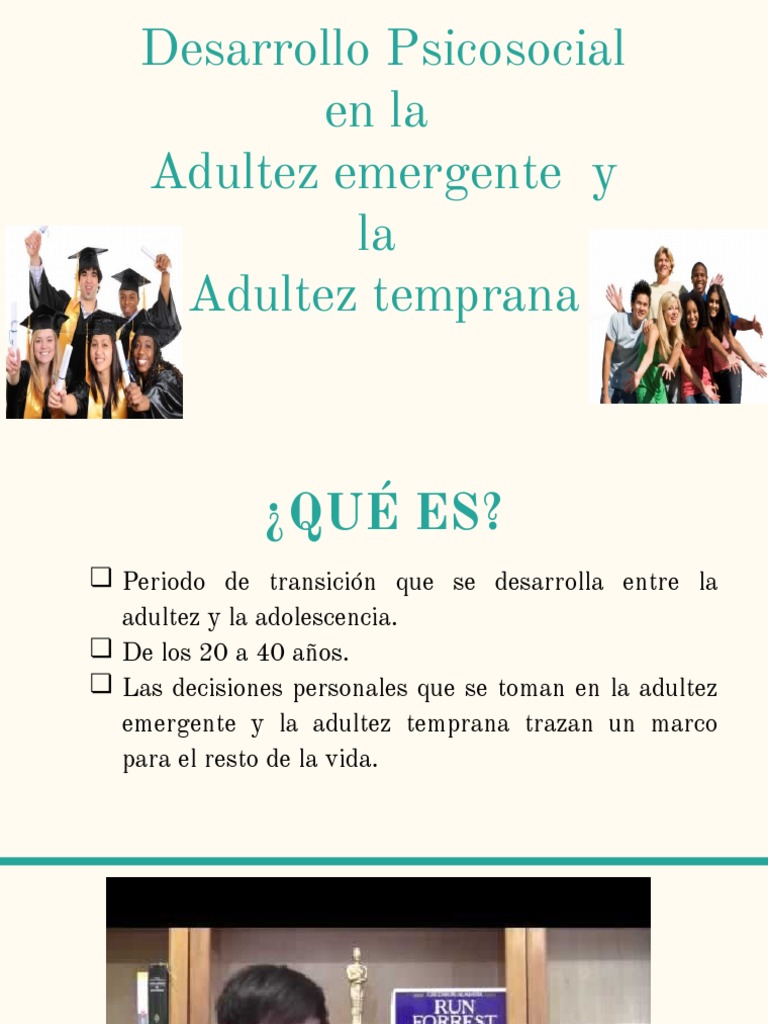 Desarrollo Psicosocial en La Adultez Emergente y La Adultez Temprana | PDF | Adultos ...