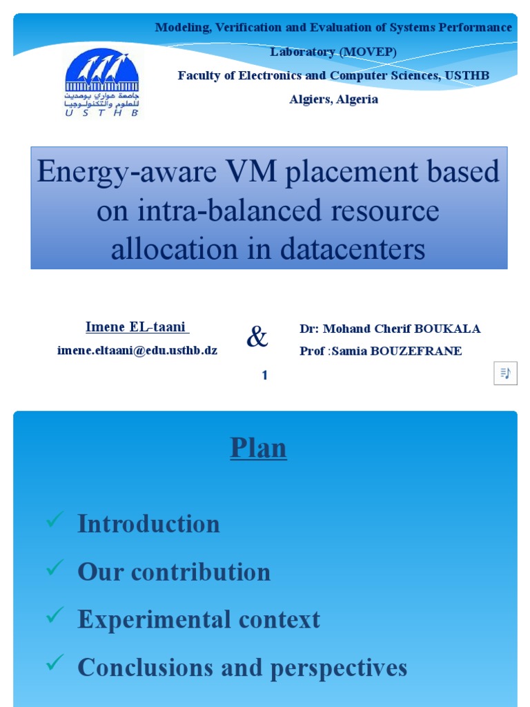 Energy Aware Vm Placement Based On Intra Balanced Resource Allocation In Datacenters Pdf