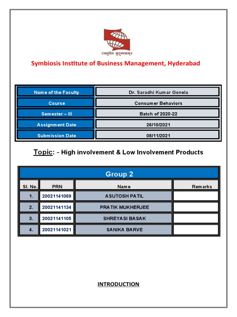 High Involvement Products | PDF | Brand | Refrigerator