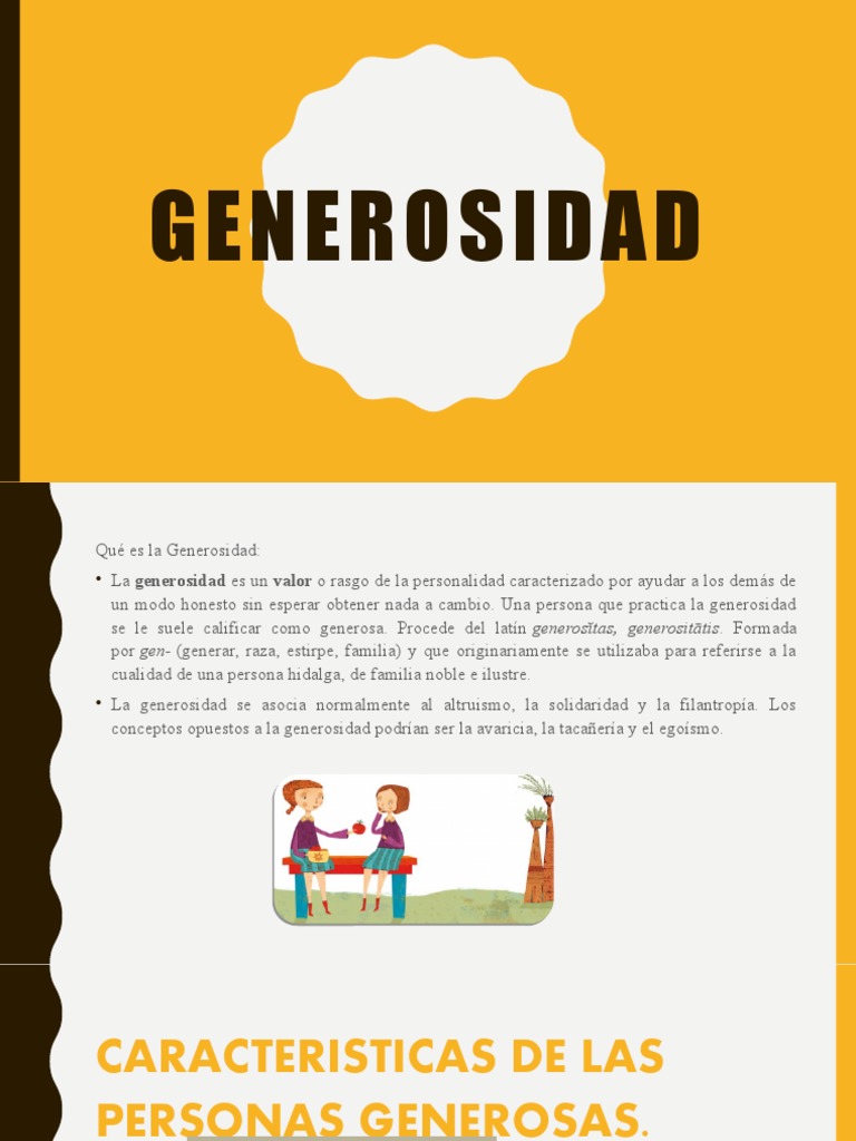 Características de la Generosidad | PDF