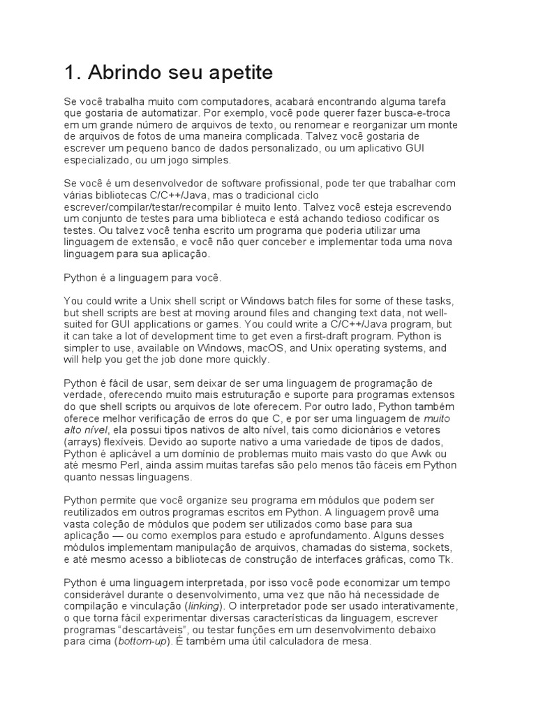 Documentação Python 310 Pdf Python Linguagem De Programação 7954