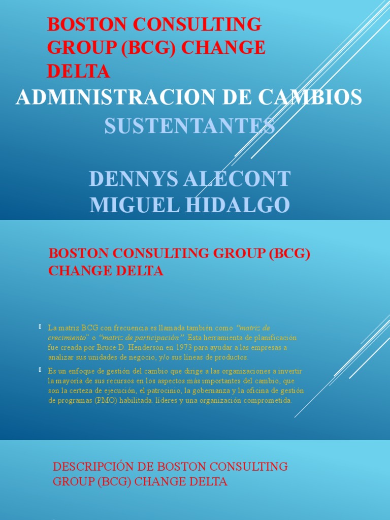 Boston Consulting Group (BCG) Change Delta | PDF | Mercado (economía ...