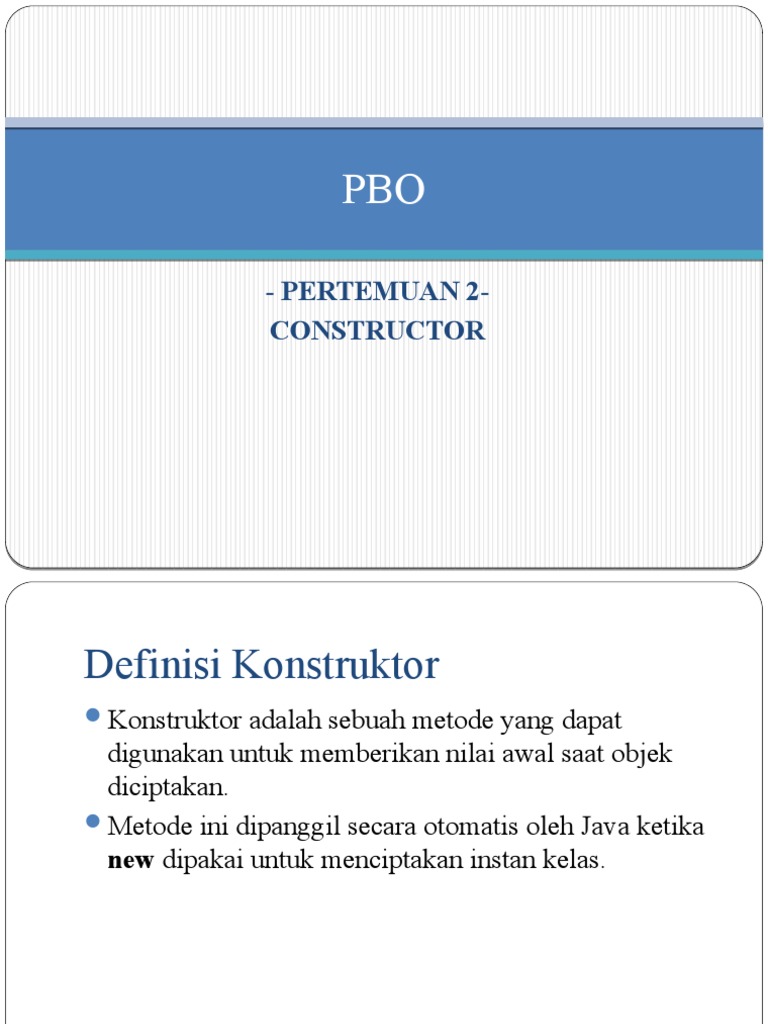 PBO 02 Constructor | PDF