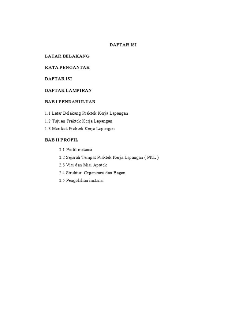 Laporan PKL SMK Kesehatan | PDF | Karier & Perkembangan | Bisnis