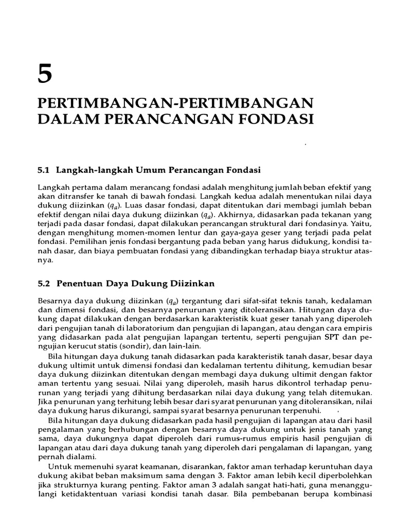 Perancangan Fondasi pada Berbagai Jenis Tanah | PDF