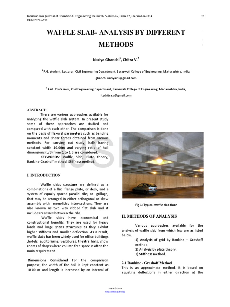 Waffle Slab Analysis by Different Methods | PDF | Bending | Beam ...