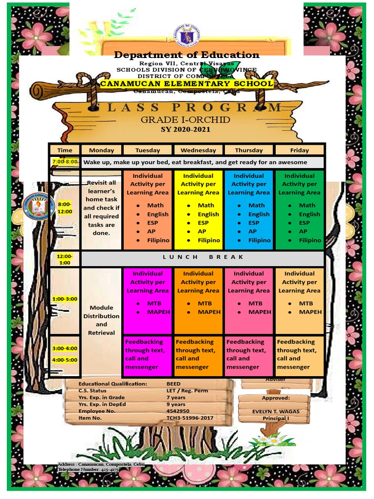 2021 Class Program New Normal Primary | Download Free PDF | Learning ...
