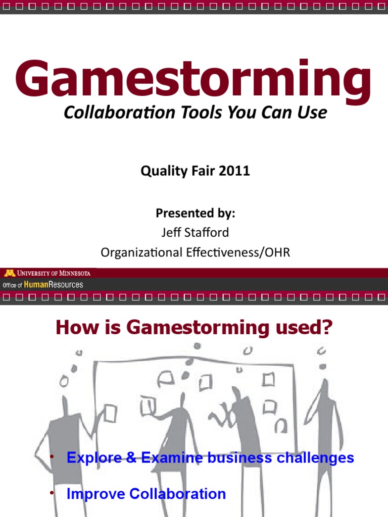 Game Storming 2011 | PDF | Career & Growth | Games & Activities
