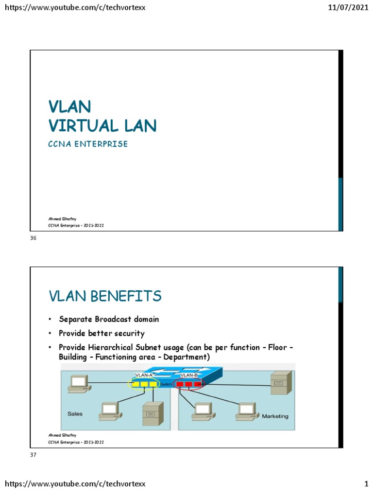 CCNA 200-301 - VLANs-Trunking-VLANRouting - InstructorSlides - Ahmed Elhefny | PDF | Network ...