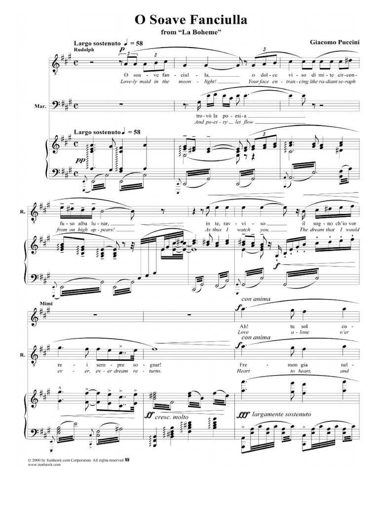 O Soave Fanciulla | PDF