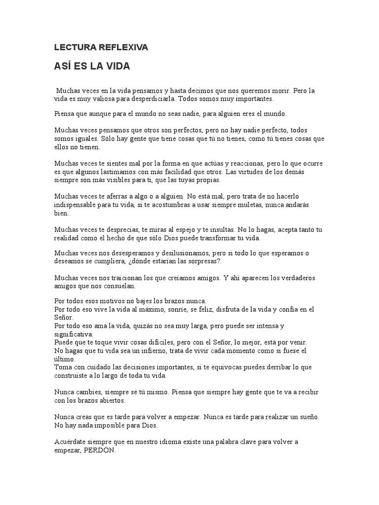 Así Es La Vida | PDF
