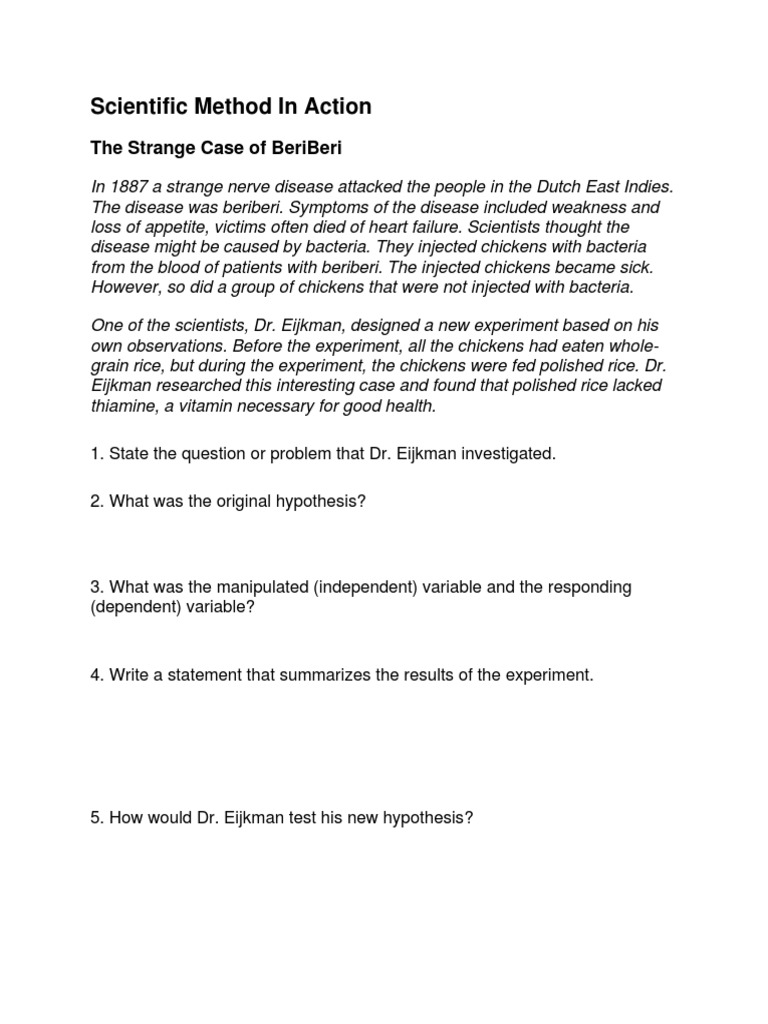 Scientific Method Assignment For Biology.123 | PDF | Experiment | Mold