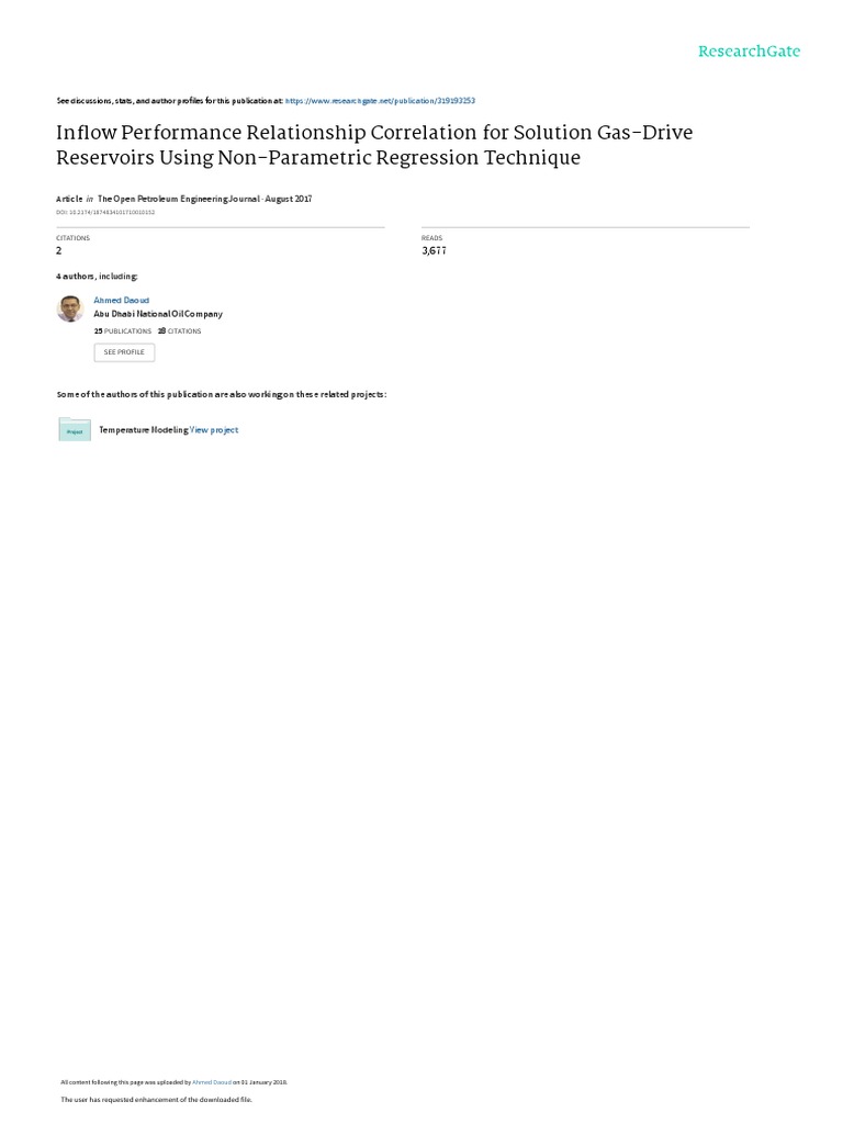 Inflow Performance Relationship Correlation For So | PDF | Petroleum ...
