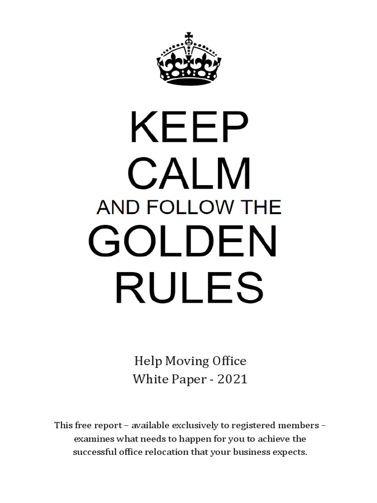 Golden Rules for Office Relocation Guide | PDF | Lease | Business
