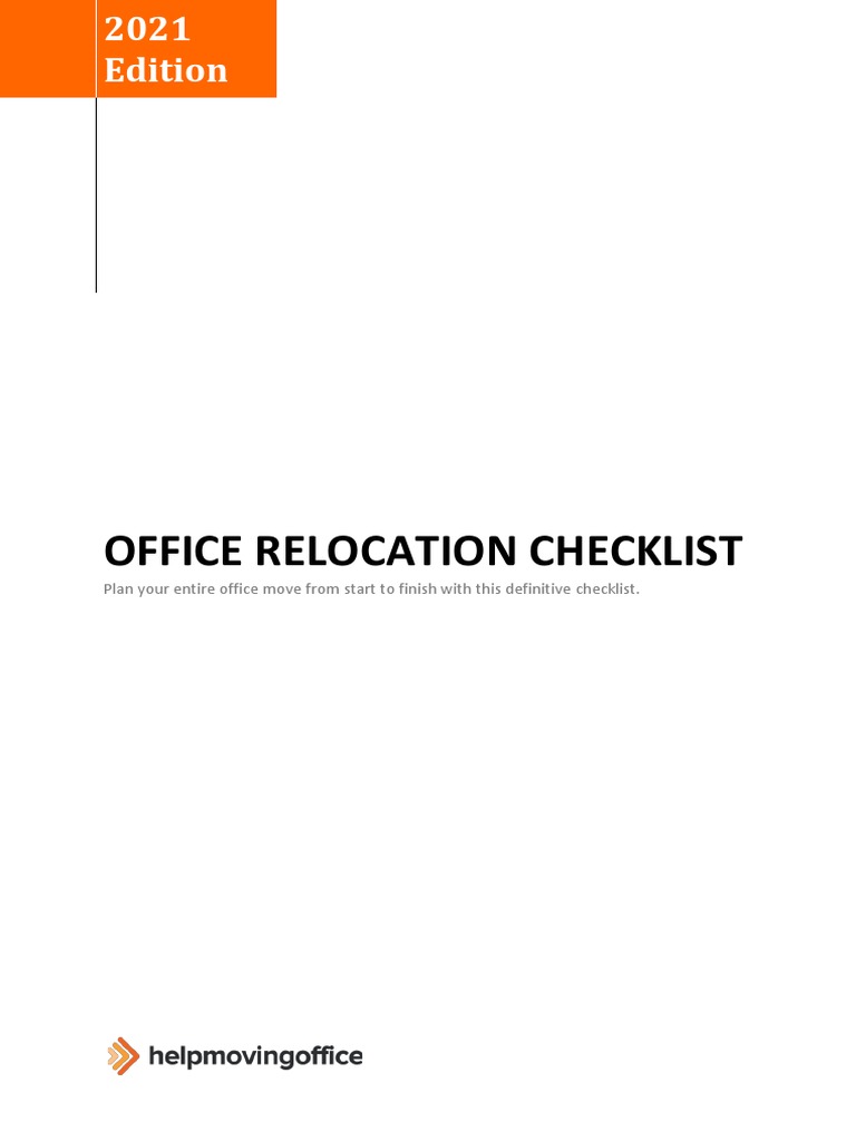 Office Relocation Checklist: Plan Your Entire Office Move From Start To ...