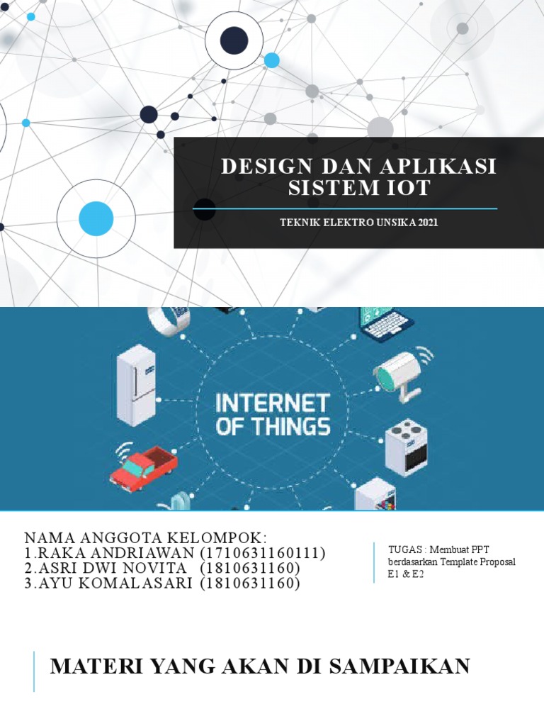Design Dan Aplikasi IoT - Template E1&E2 | PDF