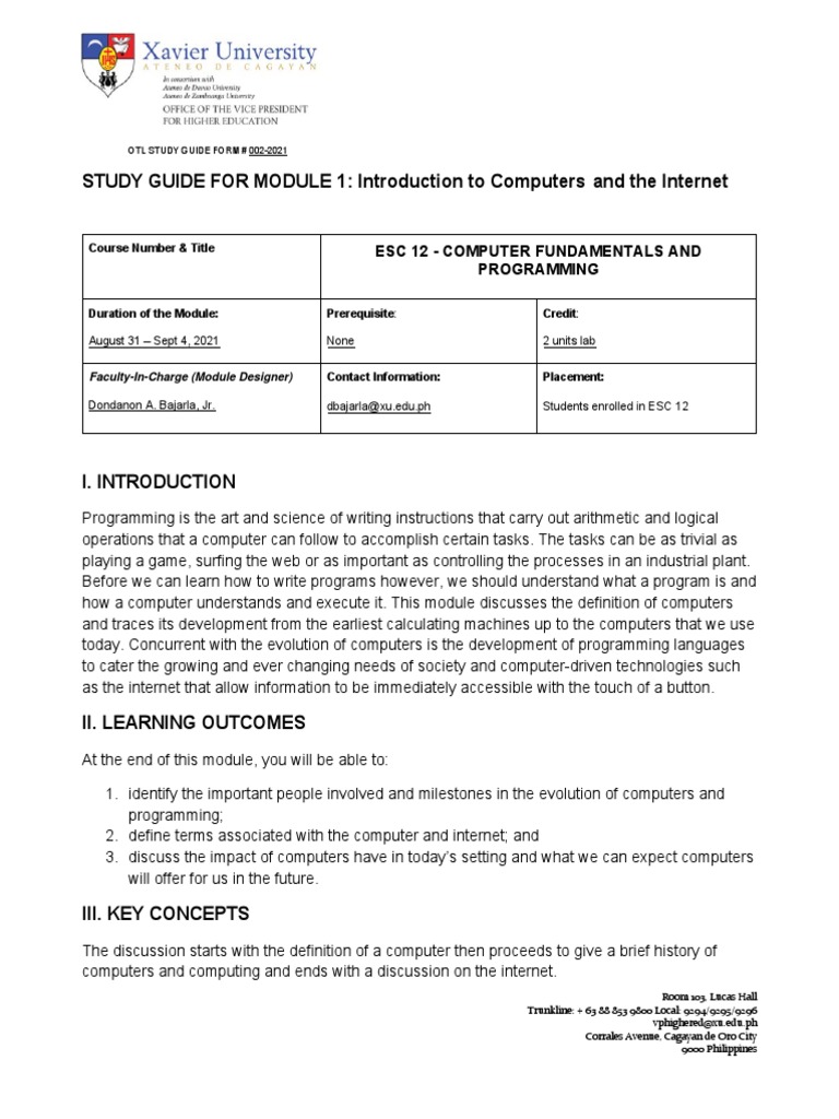 Module 1 Study Guide | PDF | Internet | Internet & Web