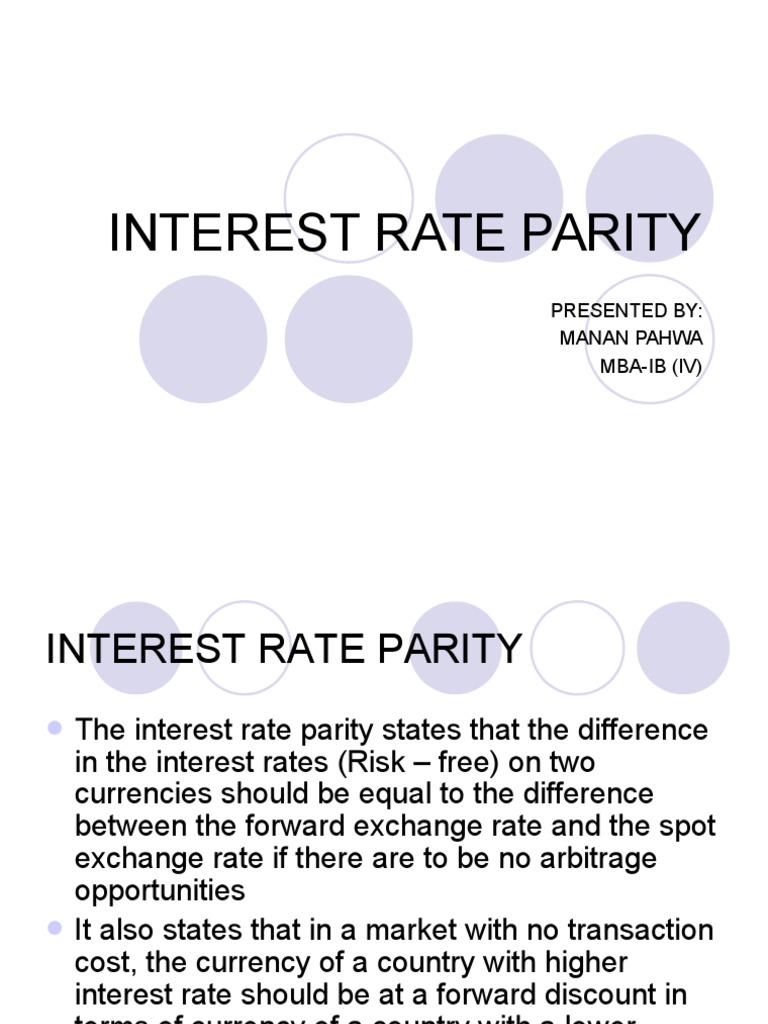 Interest Rate Parity | PDF | Interest | Interest Rates