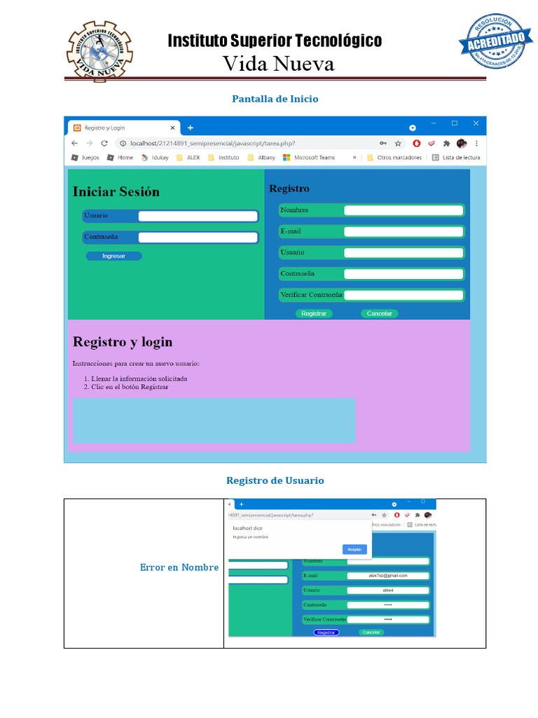 S3 Registro y Login en Javascript | PDF