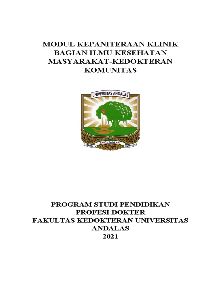 MODUL KEPANITERAAN KLINIK IKM/IKK | PDF