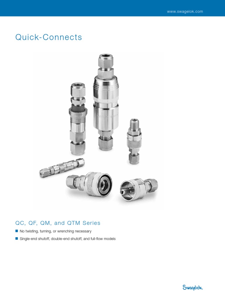 Quick-Connects: QC, QF, QM, and QTM Series | PDF | Pipe (Fluid ...