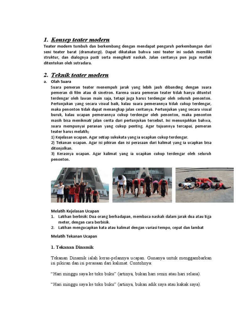 Konsep Teater Modern Aqilla | PDF