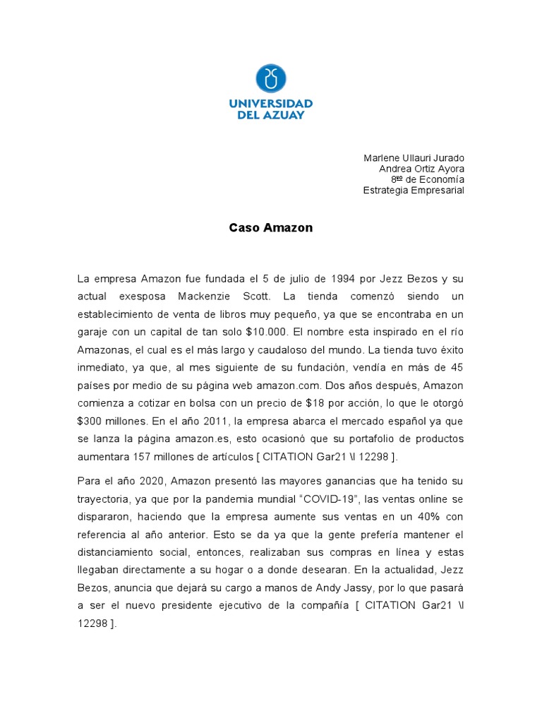 Caso Amazon | PDF