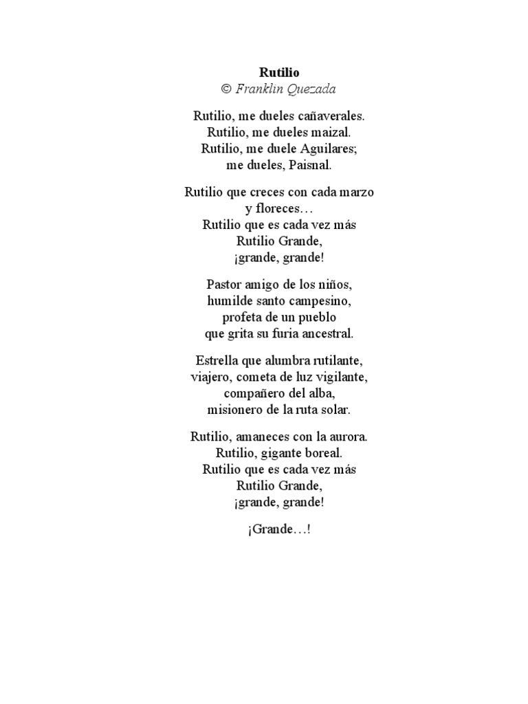 Rutilio - Franklin Quezada | PDF | Libros para adolescentes