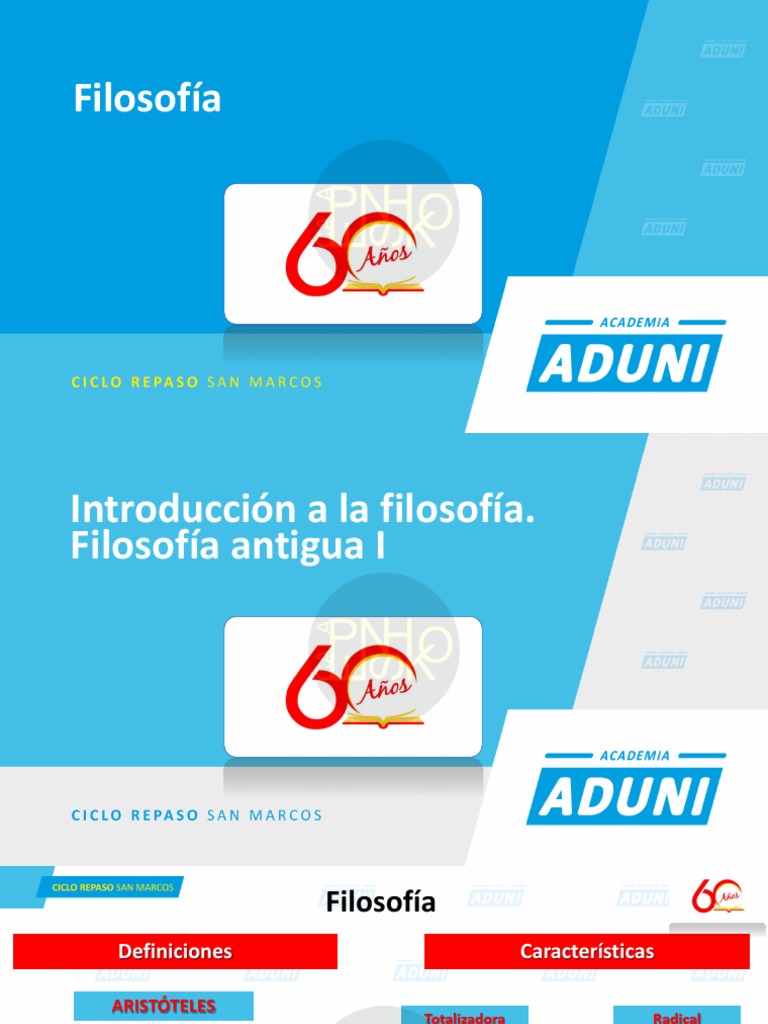 CALAPENSHKO-Repaso San Marcos Semana 01 - Filosofía | PDF | Filosofía griega antigua | Epistemología