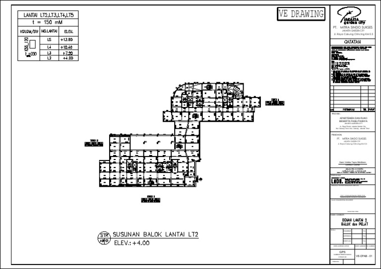 Ve Drawing: Pt. Mitra Sindo Sukses | PDF