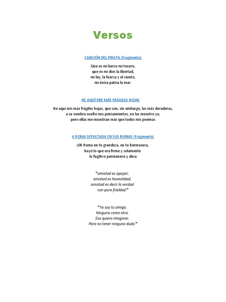 Versos | PDF | Arado