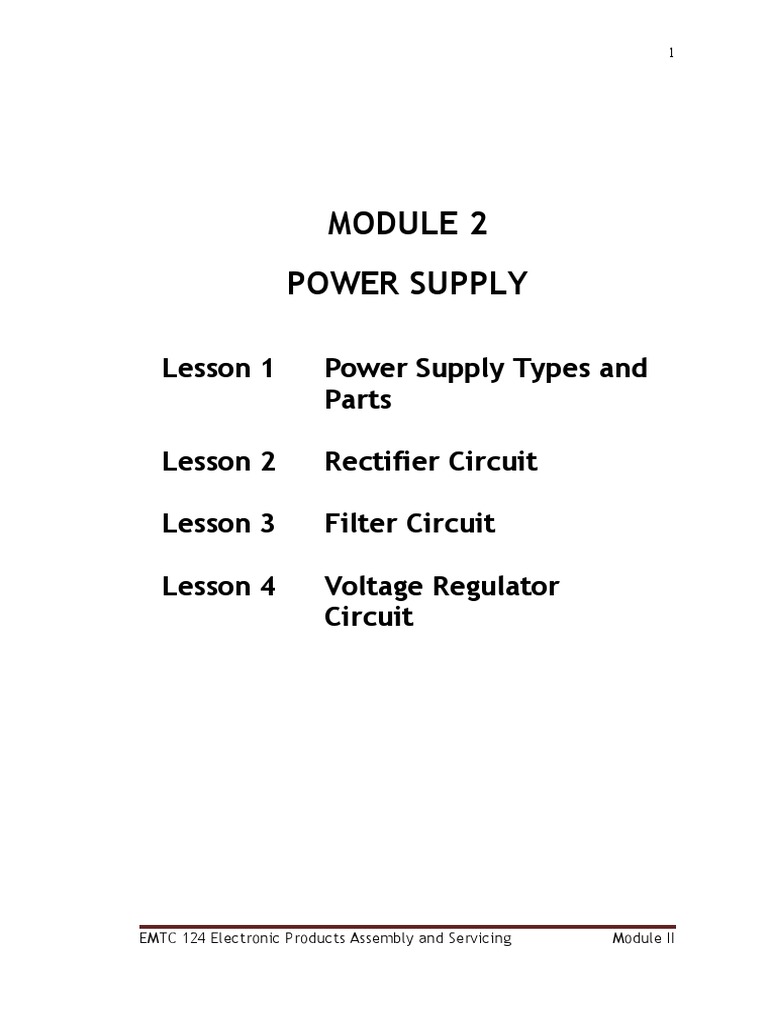 Power Supply | PDF | Rectifier | Power Supply