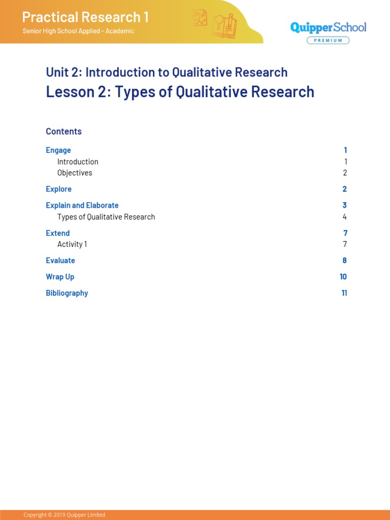 Types of Qualitative Research Explained | PDF | Qualitative Research ...