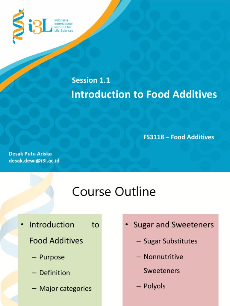 Food Additives (Slide | PDF | Sugar Substitute | Food And Drink