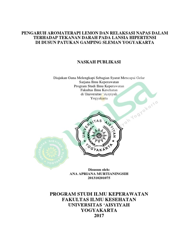 Ana Apriana Murtianingsih Naskah Publikasi | PDF