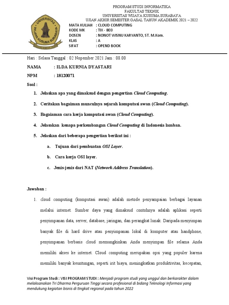 UTS Cloud Computing | PDF