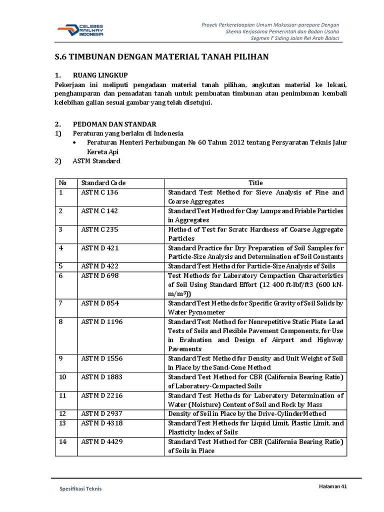 s.6 Timbunan Dengan Material Tanah Pilihan | PDF | Civil Engineering ...