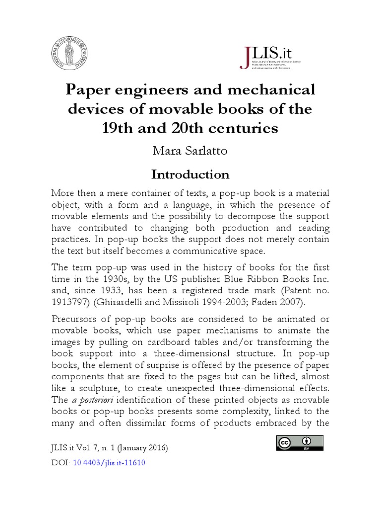 Paper Engineers and Mechanical Devices of Movable | PDF | Books